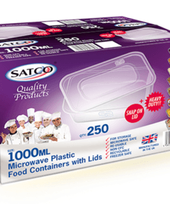 AA Catering Disposables - Microwave container clear rectangle - C1000 ...